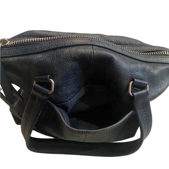 Fossil | Bags | Fossil Navy Blue Pebbles Leather Satchel Bag | Poshmark